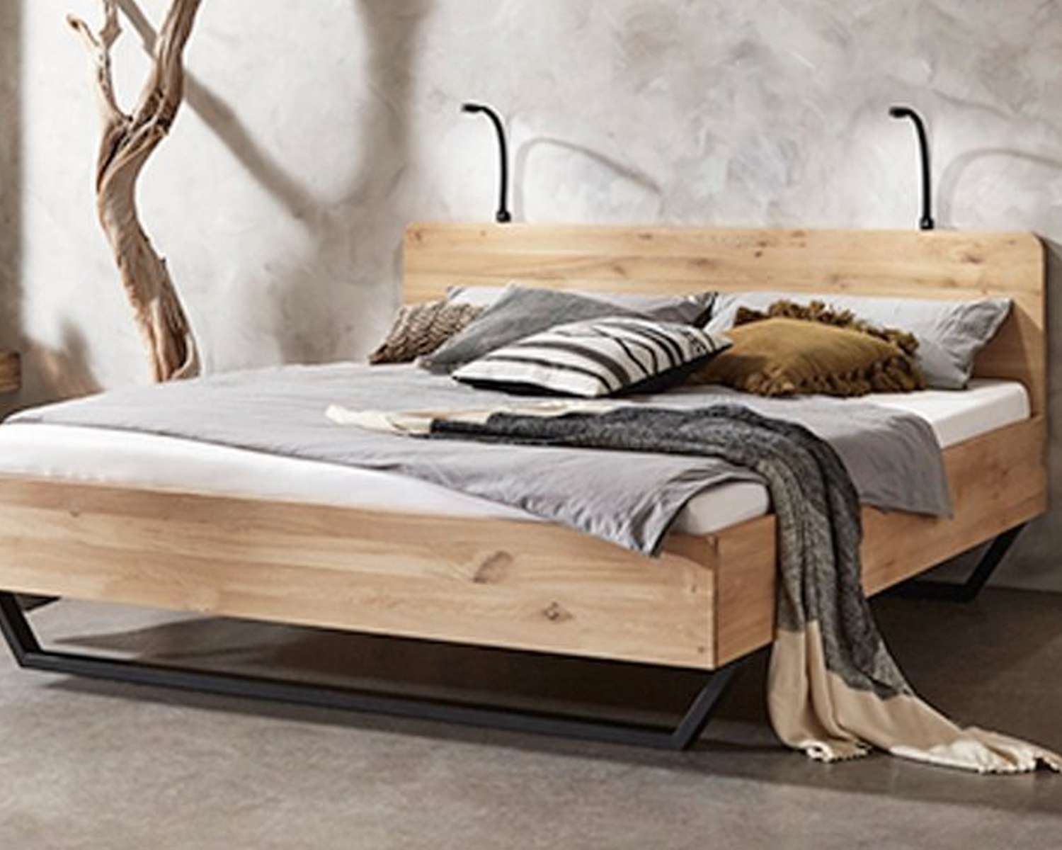 Tweepersoons houten bed (massief eiken) | Funen | Bedroomshop