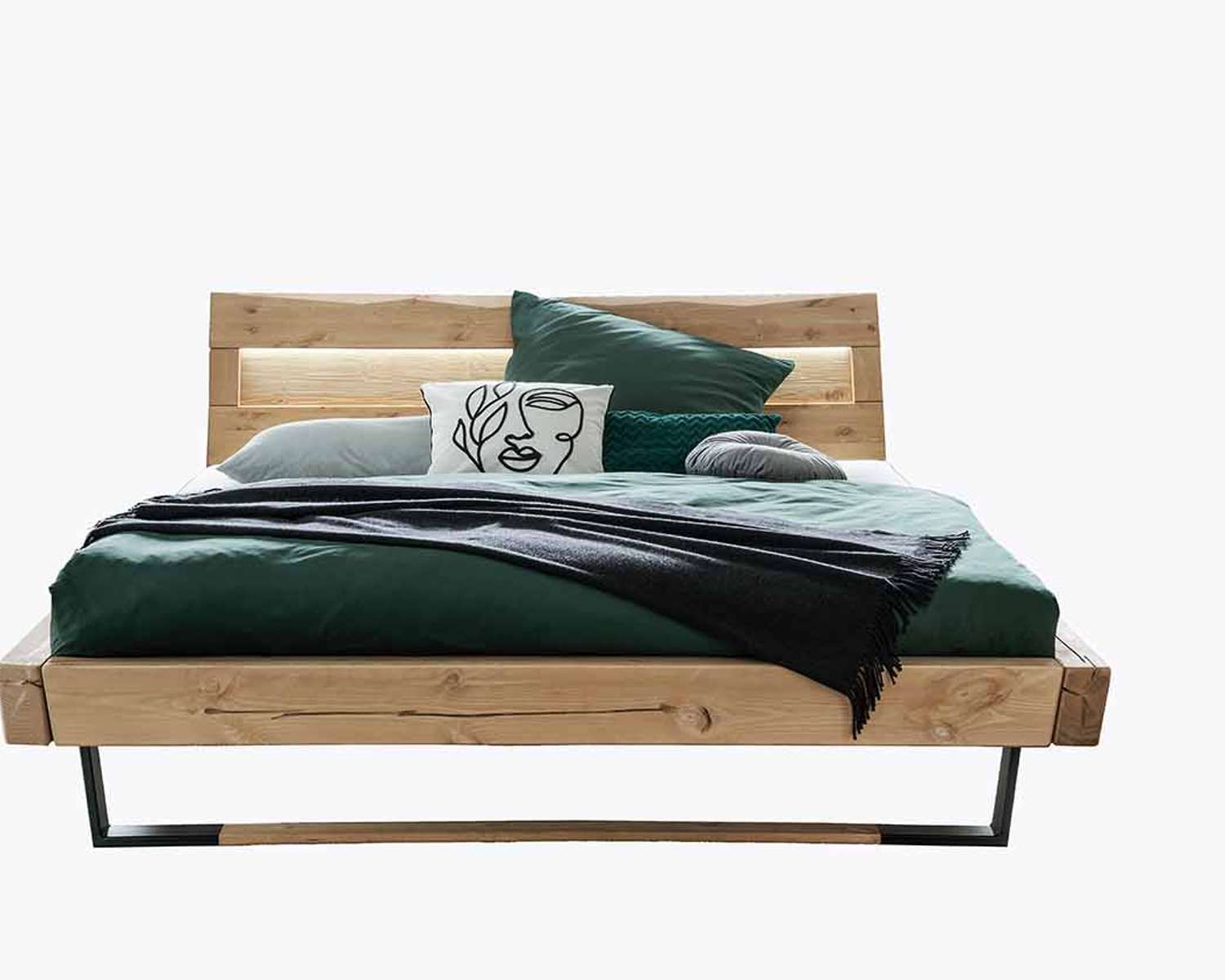 Houten balkenbed Brixton