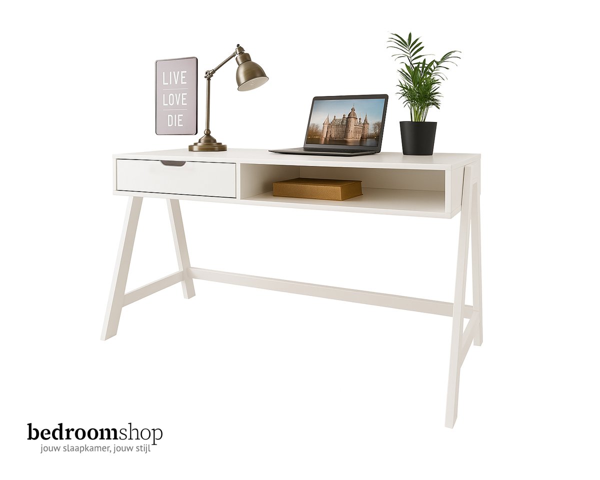 Massief houten bureau Belmont - Kinder/tienerbureau