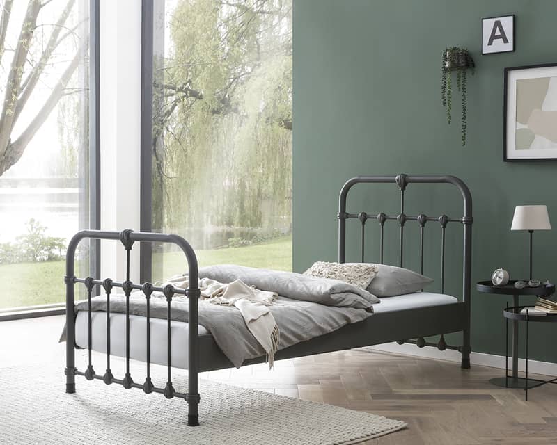 Bedframe 90x200 zwart