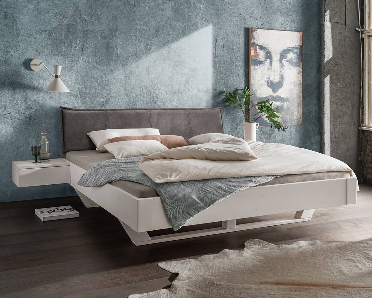Grenen bed Michigan (wit) » Betaalbaar & massief | Bedroomshop.nl